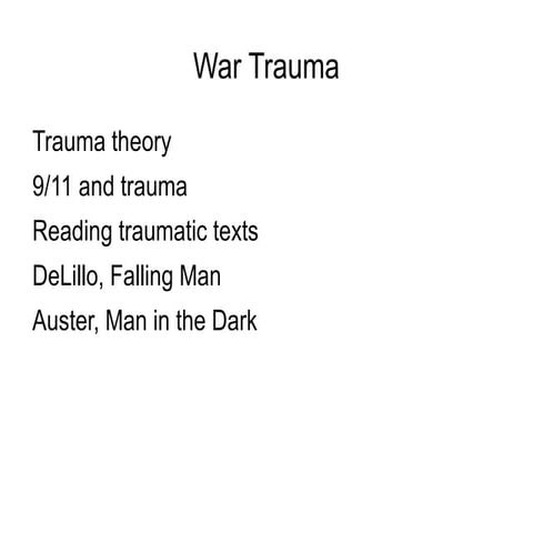 War Trauma | PPT