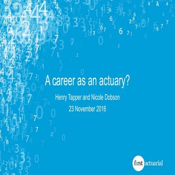 A career as an actuary | PPTX