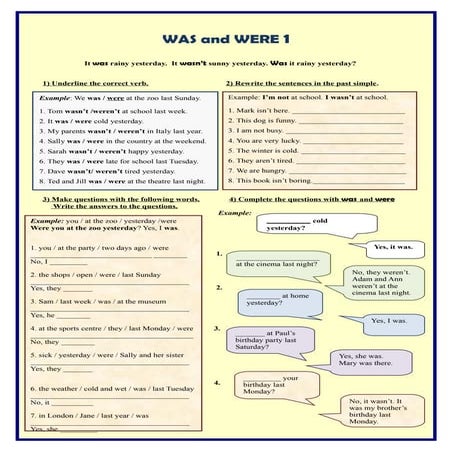 Was or were exercise