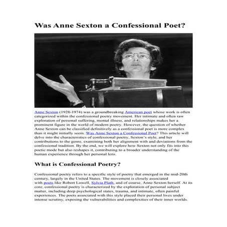 Was Anne Sexton a Confessional Poet.docx