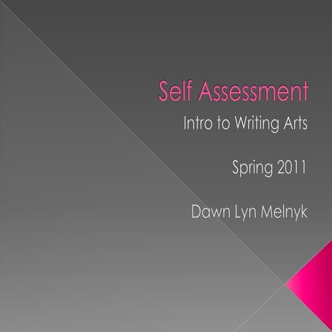 Self assessment | PPTX