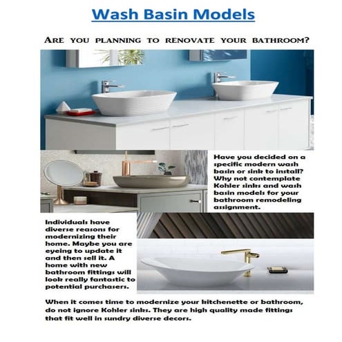 Wash Basin Models | PDF