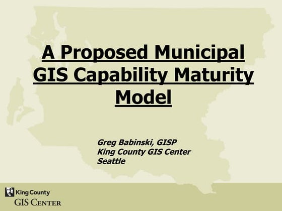 Draft Municipal GIS Capability Maturity Model | PDF