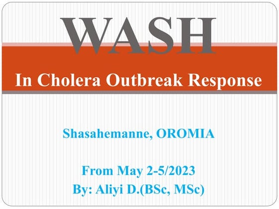 Risk Communication and Community Engagement in response to Cholera ...
