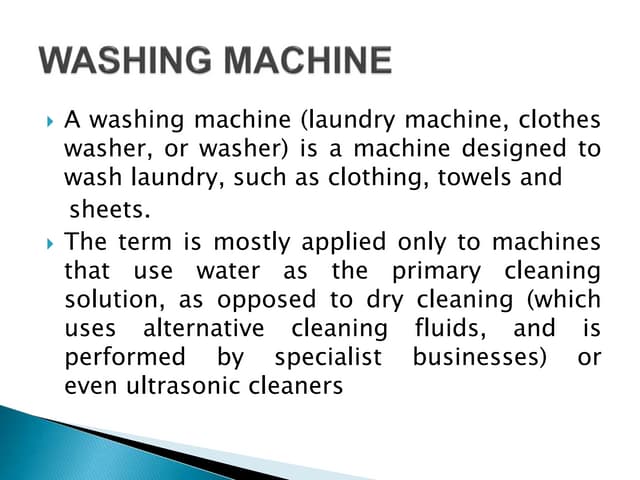Embedded system in washing machine | PPTX
