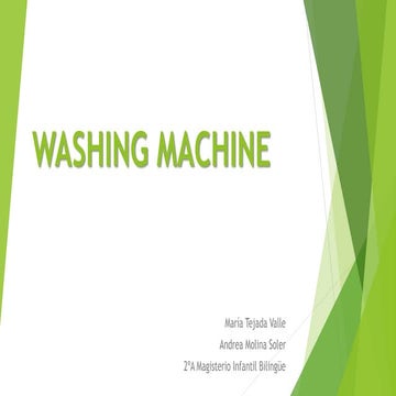 Washingmachine ppt | PPTX | Home Appliances | Home & Garden