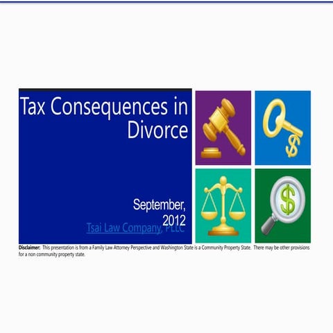 Tax Consquences in Divorce in Washington State | PPT