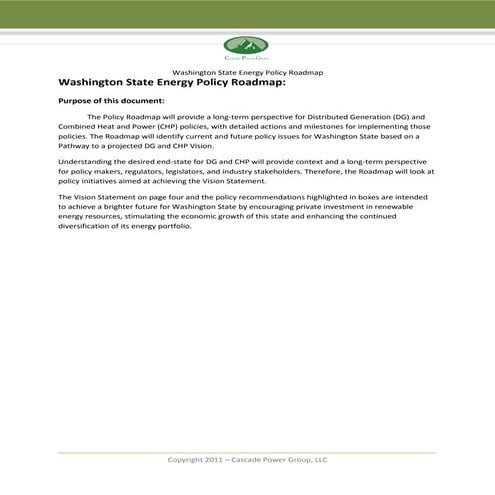 Washington State Policy Roadmap | PDF