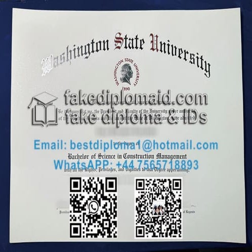 Sell top-quality WSU Diploma, Fake Washington State University Diploma ...