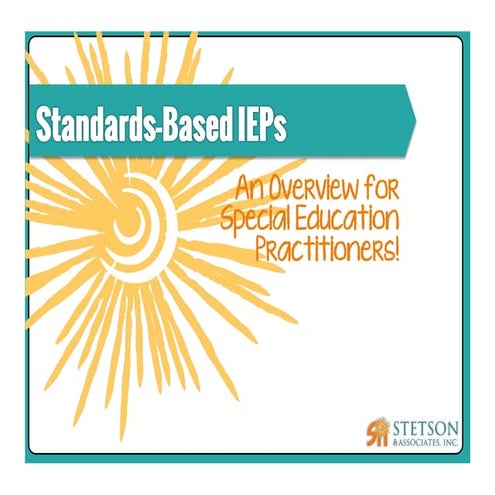 Stetson & Associates Standards-Based IEP Training (Sample Slides) | PDF