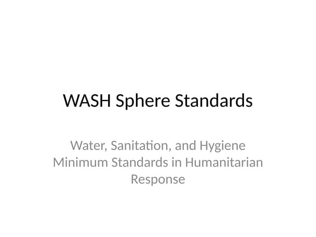 Sphere standards of wash | PDF