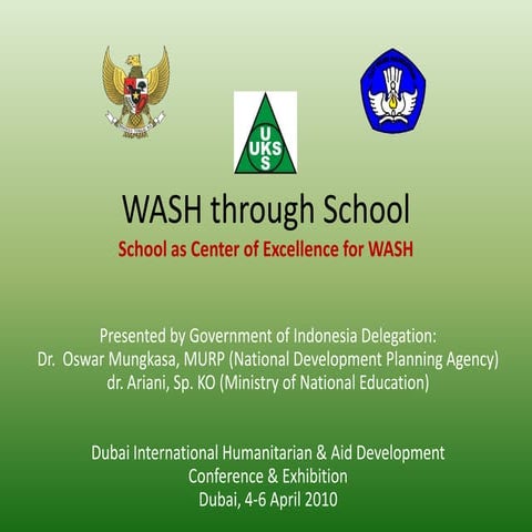 Wash in Schools Program (WinS) powerpoint presentation) | PPTX