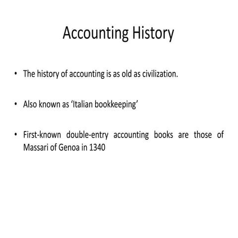ACCOUNTING HISTORY | PPTX