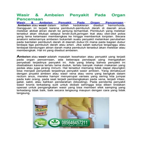 Fase stadium penyakit wasir (hemoroid) | PDF