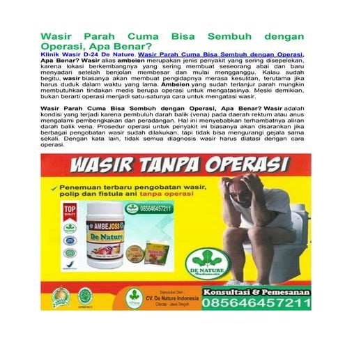 Fase stadium penyakit wasir (hemoroid) | PDF