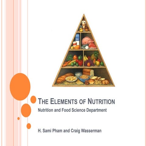 Scenario 4: The Elements of Nutrition-Revised | PPT