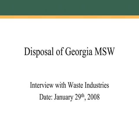 Waste and Landfills in Georgia | PDF