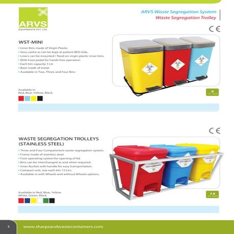 Waste Bins With Foot Paddle (Without Wheels) | PDF