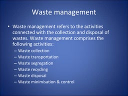 Waste Segregation | PPT