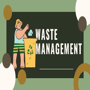 Waste Management.pdf - PEOPLE AND EARTH'S ECOSYSTEM (MST-PEE) | PDF