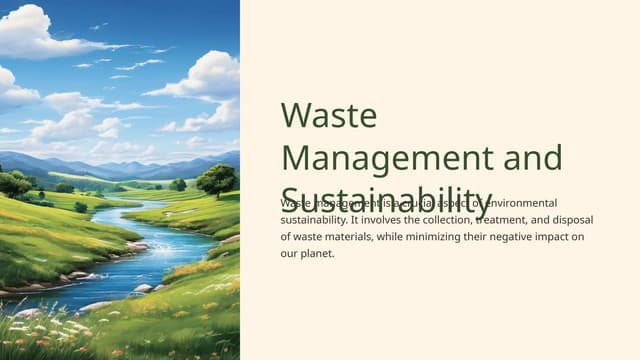 Sustainable Waste Management | PPTX