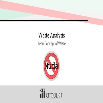 Waste Analysis: Concept of Waste in Lean | PDF