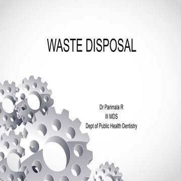 Disposal of waste | PPT