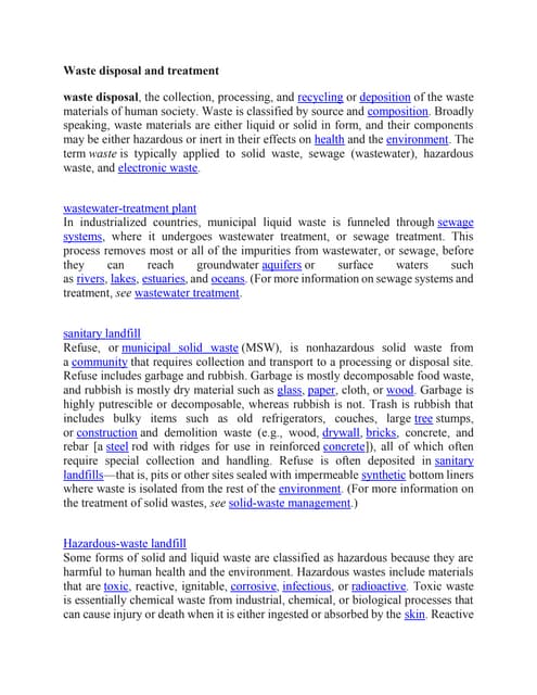 Principles and Methods of Waste Management in the Process Industry | PPT