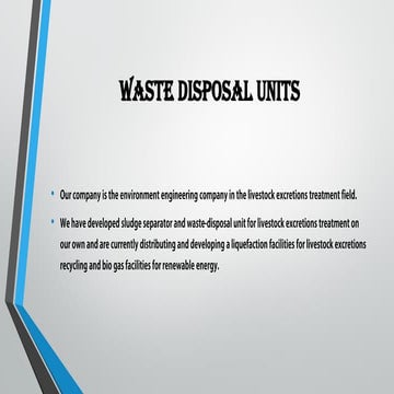 Waste disposal units