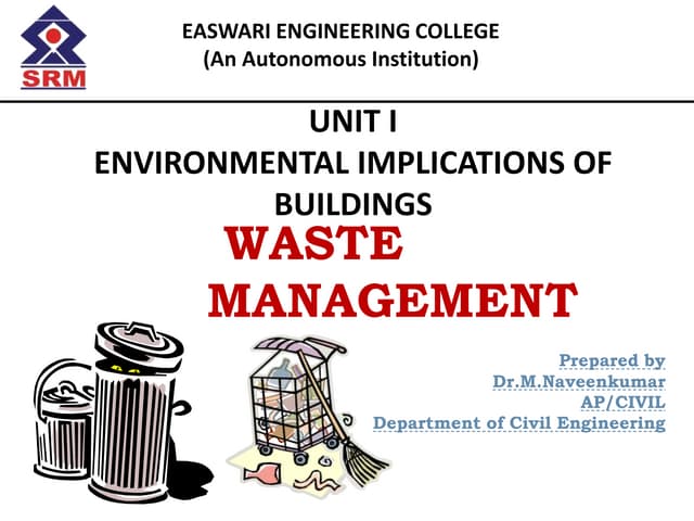 Generation of waste | PPTX