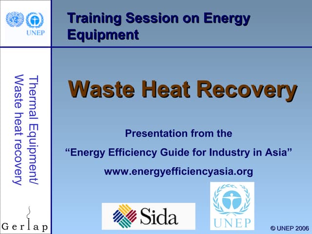 Waste Heat Recovery System in Cement Plant | PPTX