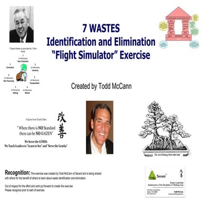 Waste identification and elmination exercise materials todd mc cann rev ...