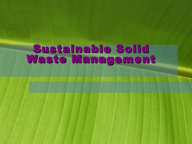 Waste analyses and characterization study (wacs for wte project ...