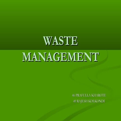 Waste Management | PPT