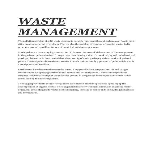 Waste management | DOCX