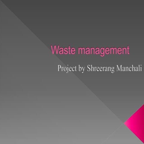 Waste management | PPTX