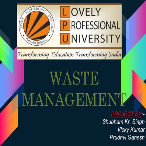 Waste management and its Uses and Precautions | PPTX | Environmental ...