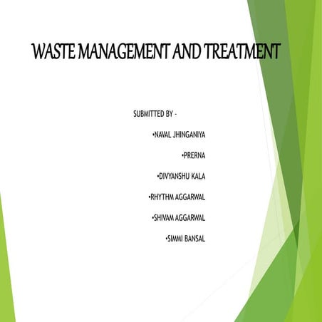 Waste Management and Treatment | PPT