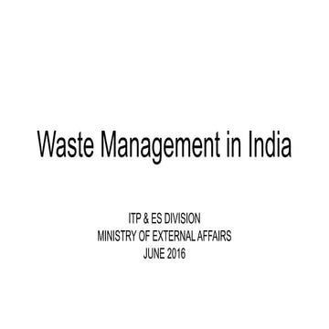 Waste water management | PPTX