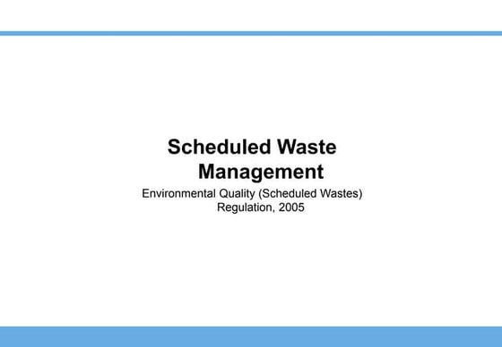 Schedule waste code doe | PPT