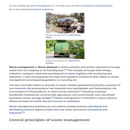 Waste management | PDF