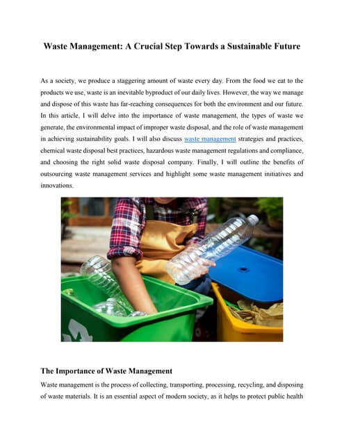 Waste Company Profile 2015 | PDF