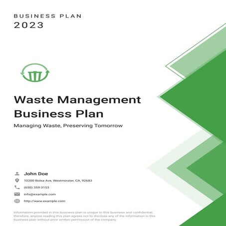 Waste Management Business Plan Examples. | PDF