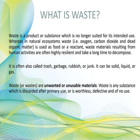 WASTE WASTE MANAGEMENT REDUCE, REUSE AND RECYCLE.ppt