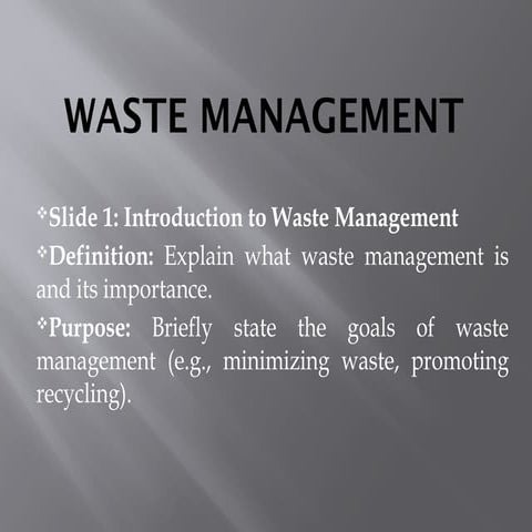 Waste management FOR MBA STUDENTS FOR GUIDING | PPT