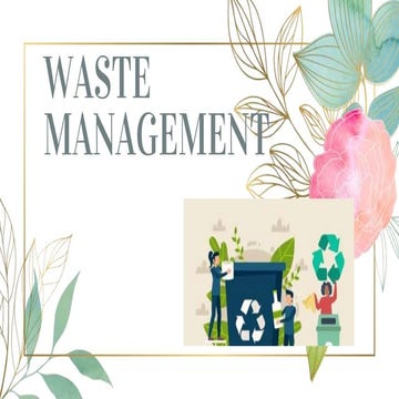 Waste management ppt | PPTX