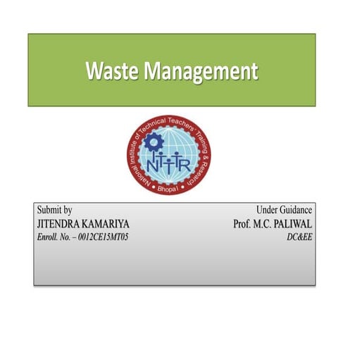 Waste management ppt | PPTX
