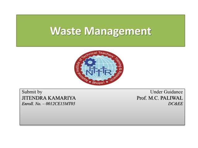 Solid waste ppt | PPTX