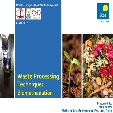 Waste Procesing Techniuques - Biomethanation | PDF