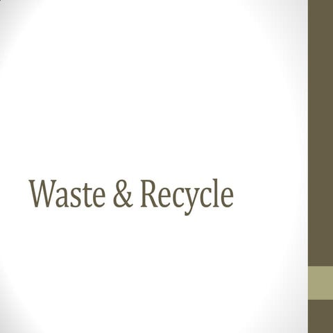 Waste & Recycle.pdf | Environmental Services Industry | Industries